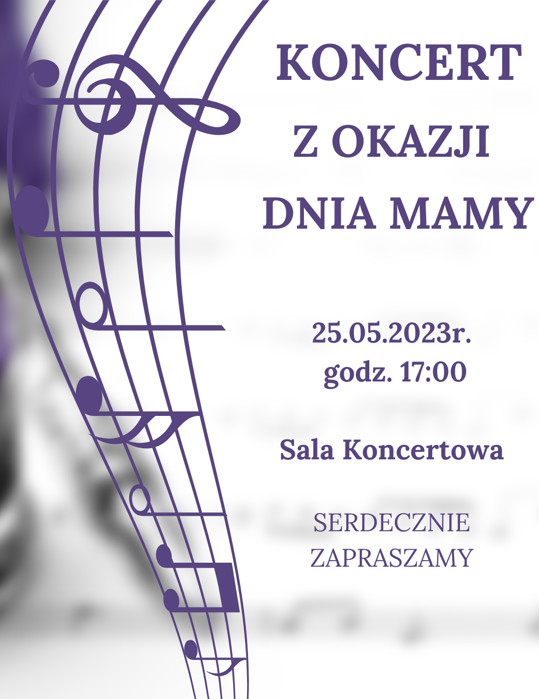Koncert z okazji Dnia Mamy 25.05.2023 - Państwowa Szkoła Muzyczna I i II stopnia im. prof. T ...