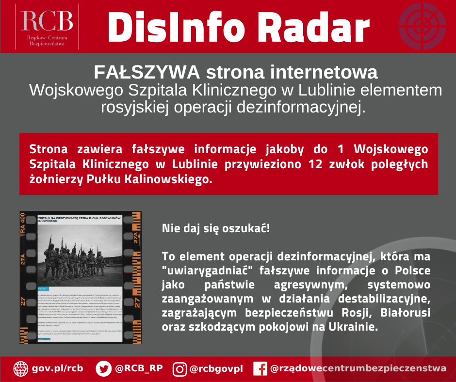 Disinfo Radar - Rządowe Centrum Bezpieczeństwa - Portal Gov.pl