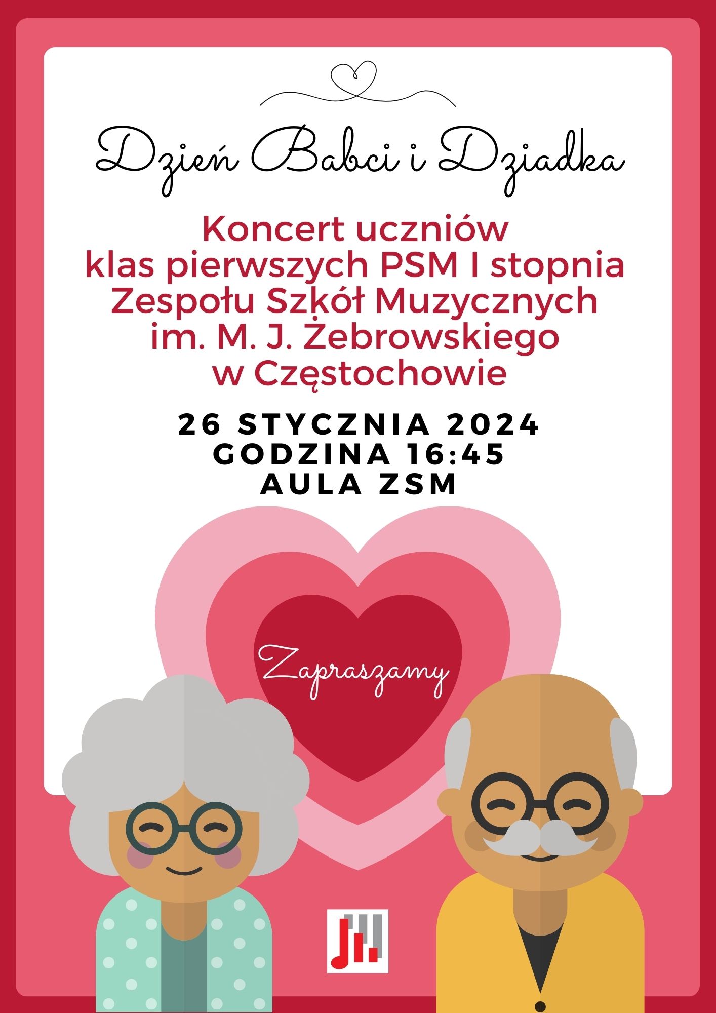 Koncert z okazji Dnia Babci i Dziadka - Zespół Szkół Muzycznych im. M. J. Żebrowskiego w ...