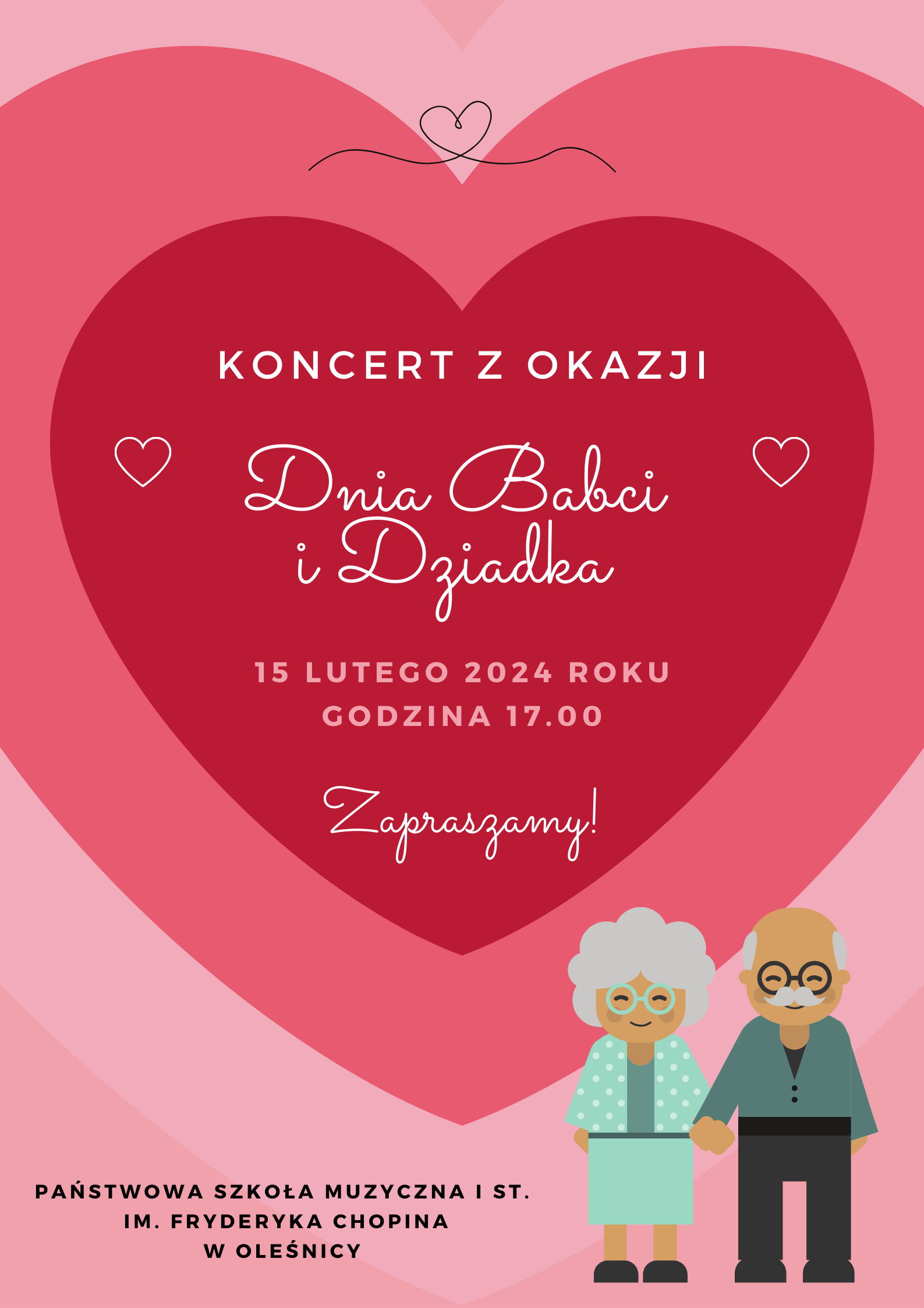 Koncert z okazji Dnia Babci i Dziadka 15.02.2024 r. - Państwowa Szkoła Muzyczna I stopnia im. F ...