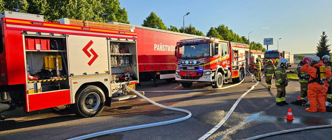 Ćwiczenia zgrywające działania SGRChem Bytów z jednostkami OSP z terenu ...
