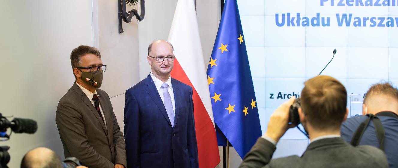 The original of the so-called Warsaw Pact is handed over to the Polish ...