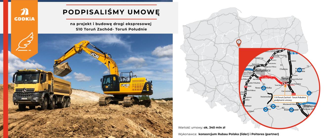 Mamy ostatnią umowę na S10 Bydgoszcz - Toruń - Generalna Dyrekcja Dróg Krajowych i Autostrad ...