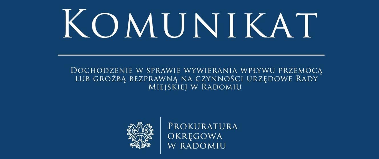 Dochodzenie w sprawie wywierania wpływu przemocą lub groźbą bezprawną na czynności urzędowe Rady ...