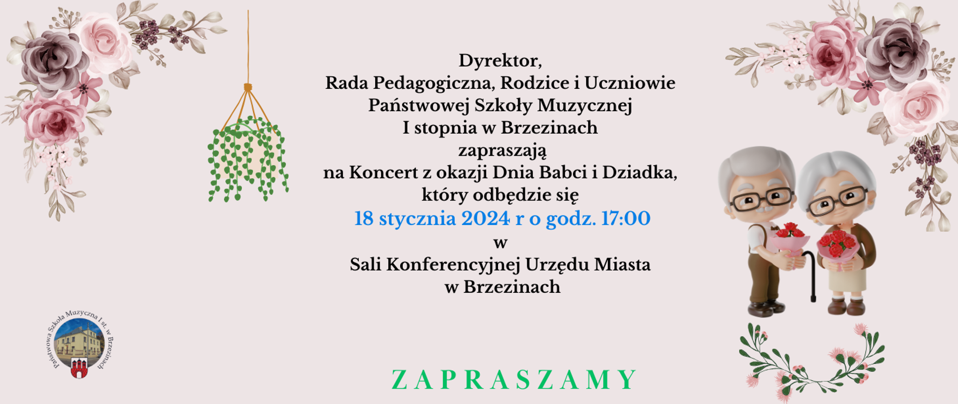 Koncert z okazji Dnia Babci i Dziadka - Państwowa Szkoła Muzyczna I stopnia w Brzezinach ...