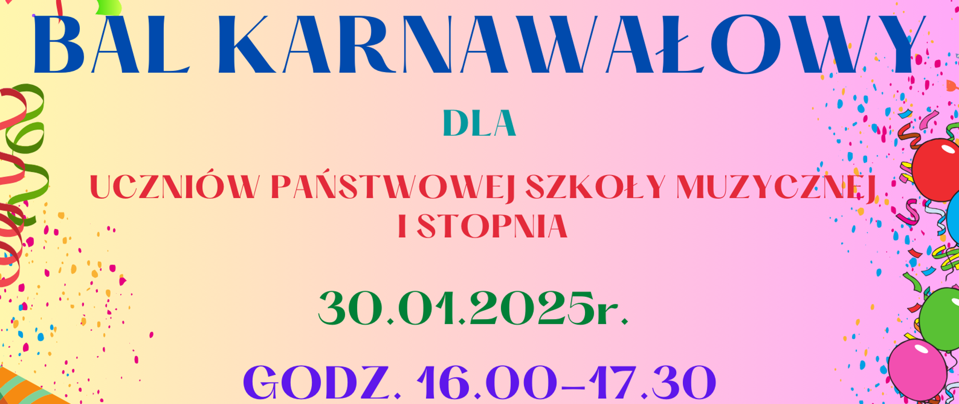 Bal karnawałowy - Państwowa Szkoła Muzyczna I i II stopnia im. K. Kurpińskiego w Kutnie - Portal ...