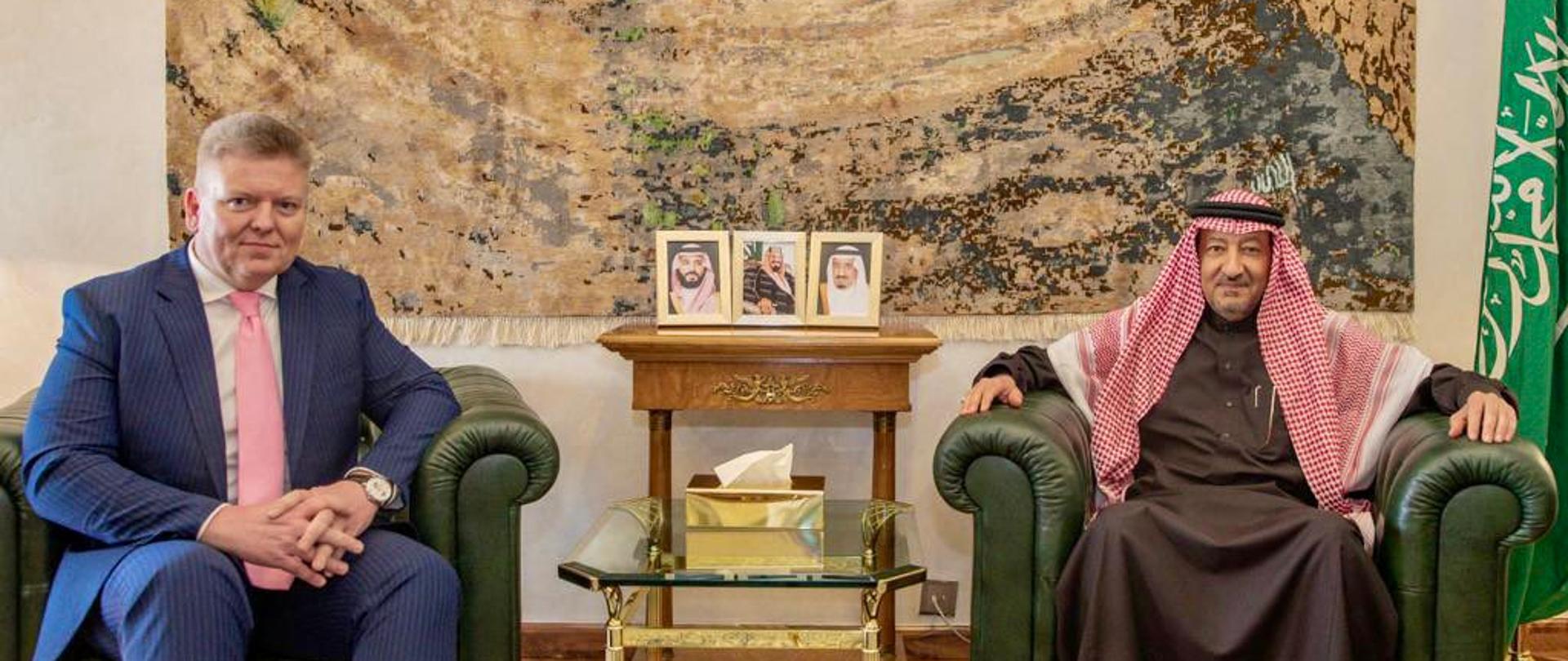Spotkanie ambasadora z wiceministrem spraw zagranicznych Arabii Saudyjskiej Waleedem al-Khuraiji ...