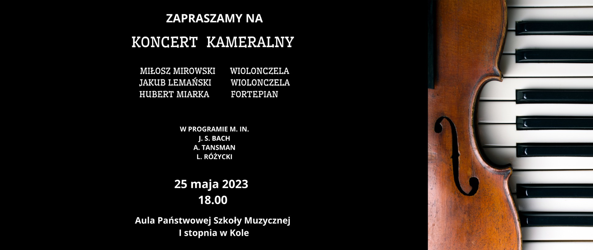 Koncert Kameralny - Państwowa Szkoła Muzyczna I stopnia im. K. Szymanowskiego w Kole - Portal Gov.pl