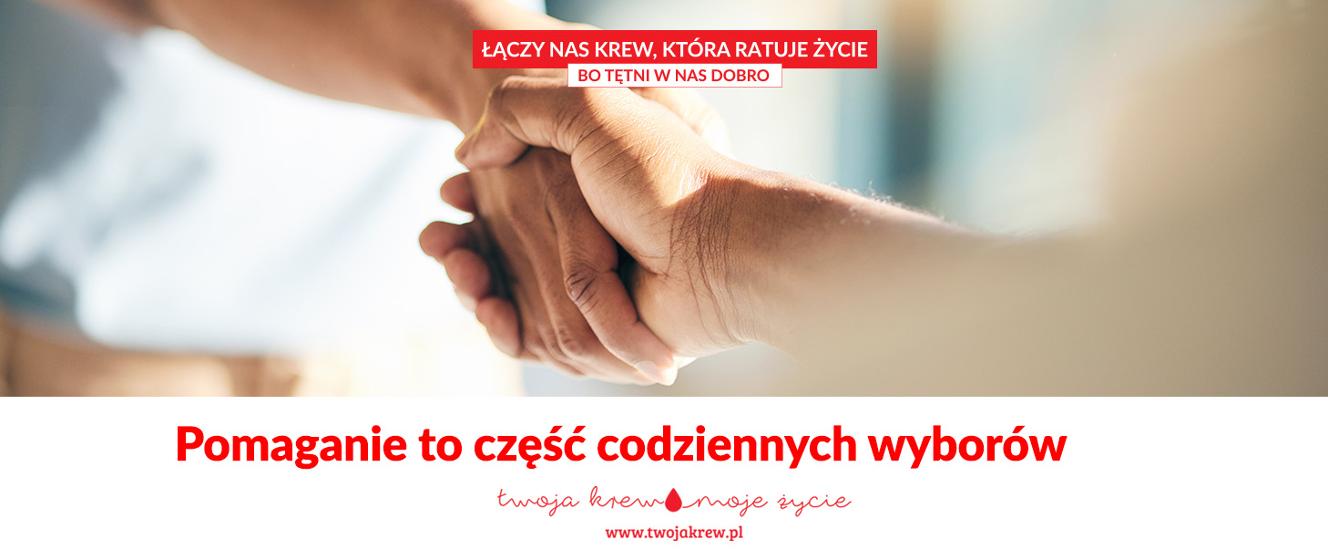 Pomaganie to część codziennych wyborów - wybierz oddanie krwi ...